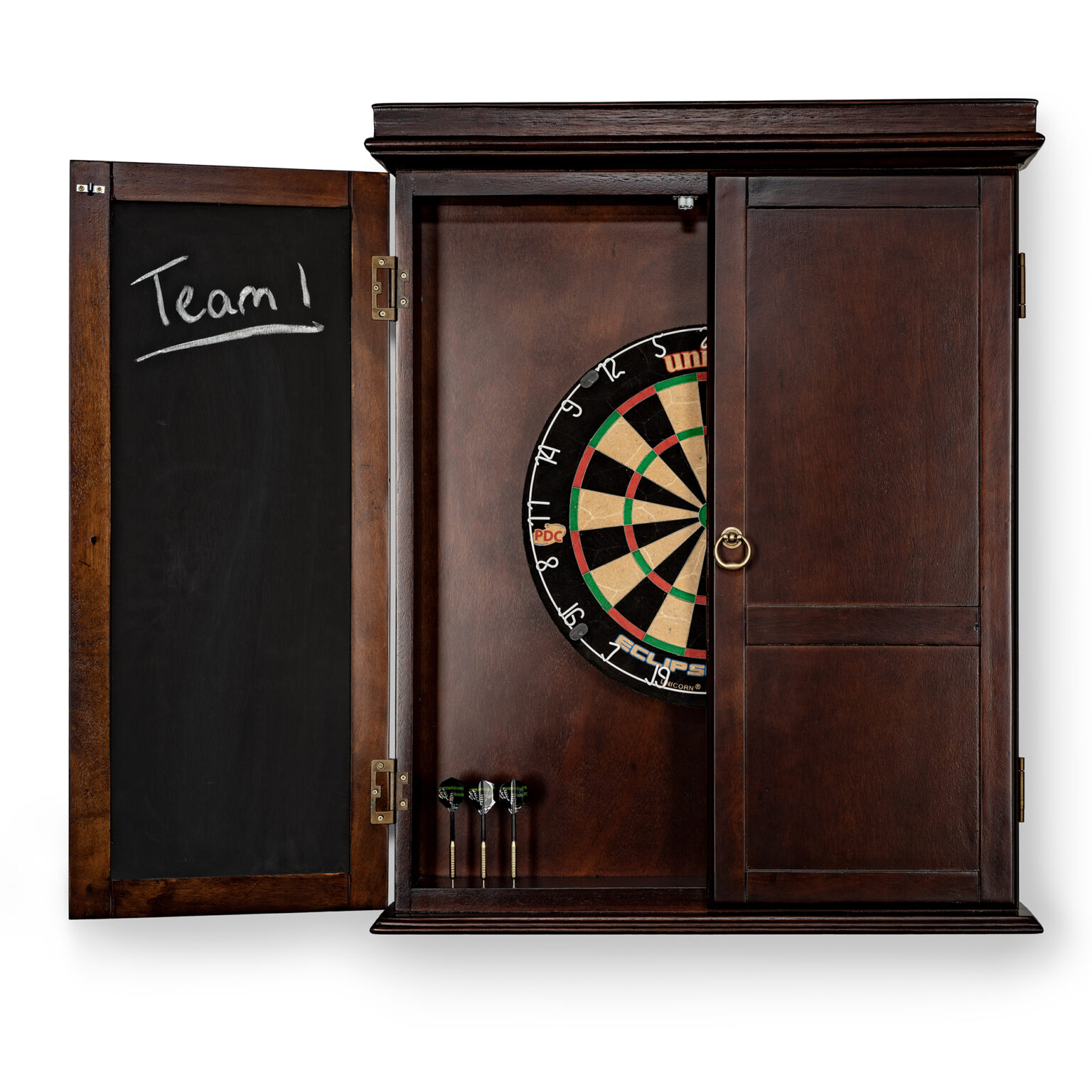 Classic Espresso Dartboard Cabinet | Presidential Billiards